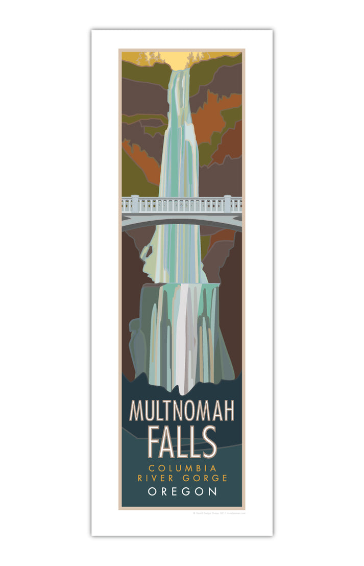 Multnomah Falls, Oregon - Poster – Travel Posters