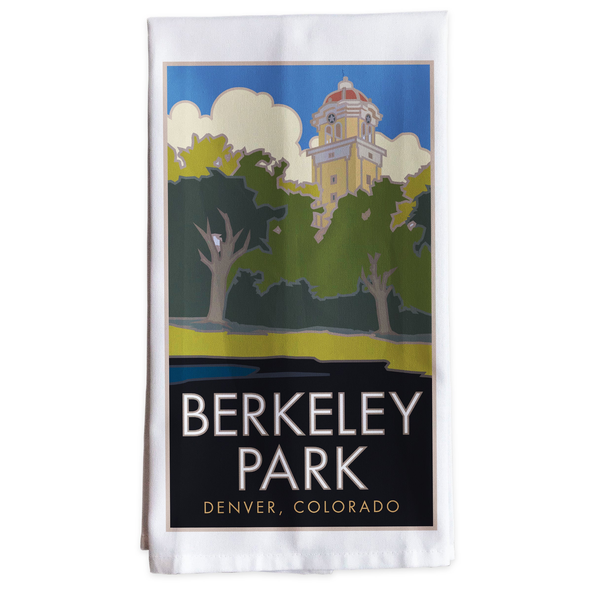 Berkeley Park, Denver, Colorado -Tea Towel – Travel Posters