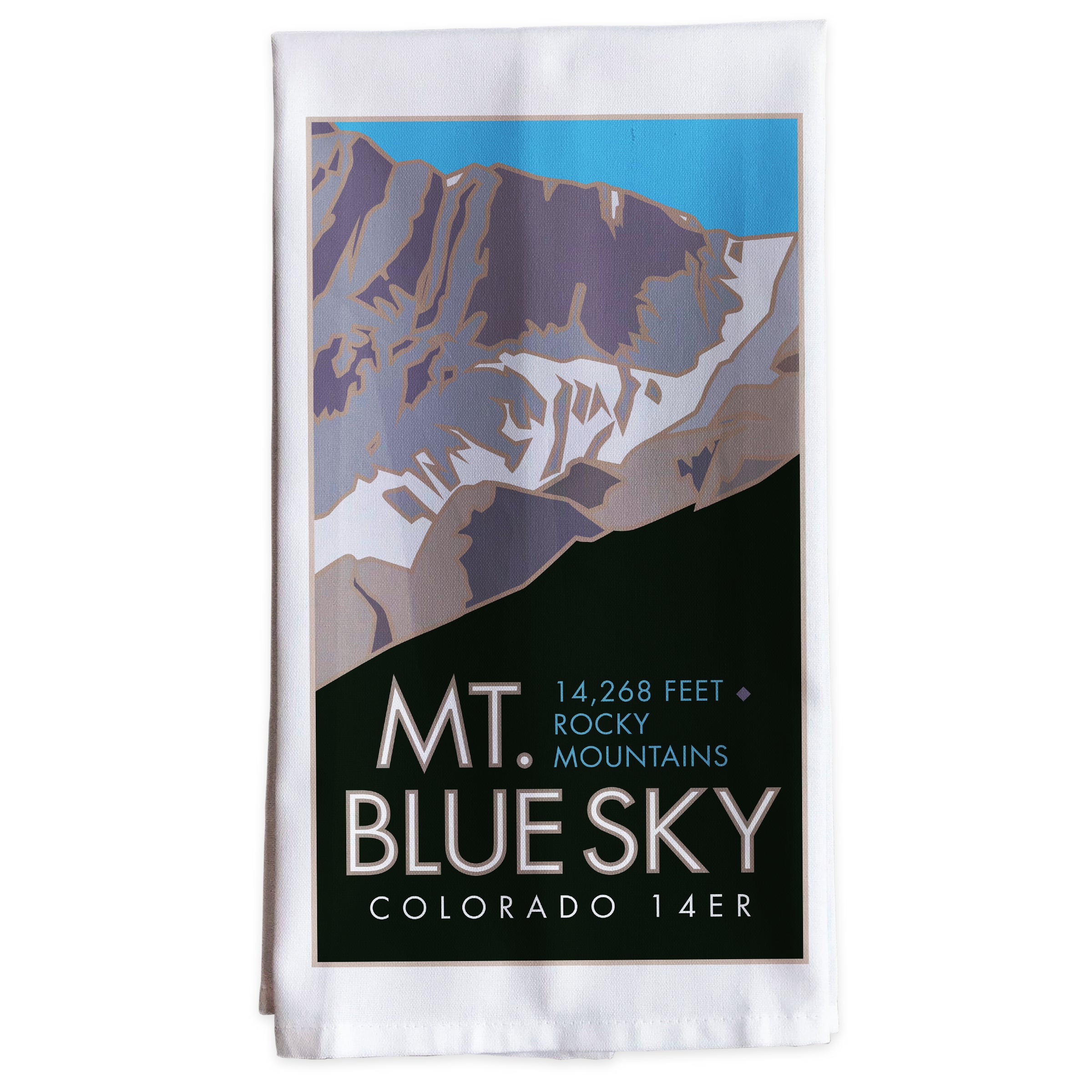 Mt. Blue Sky, Colorado - Colorado 14er -Tea Towel – Travel Posters