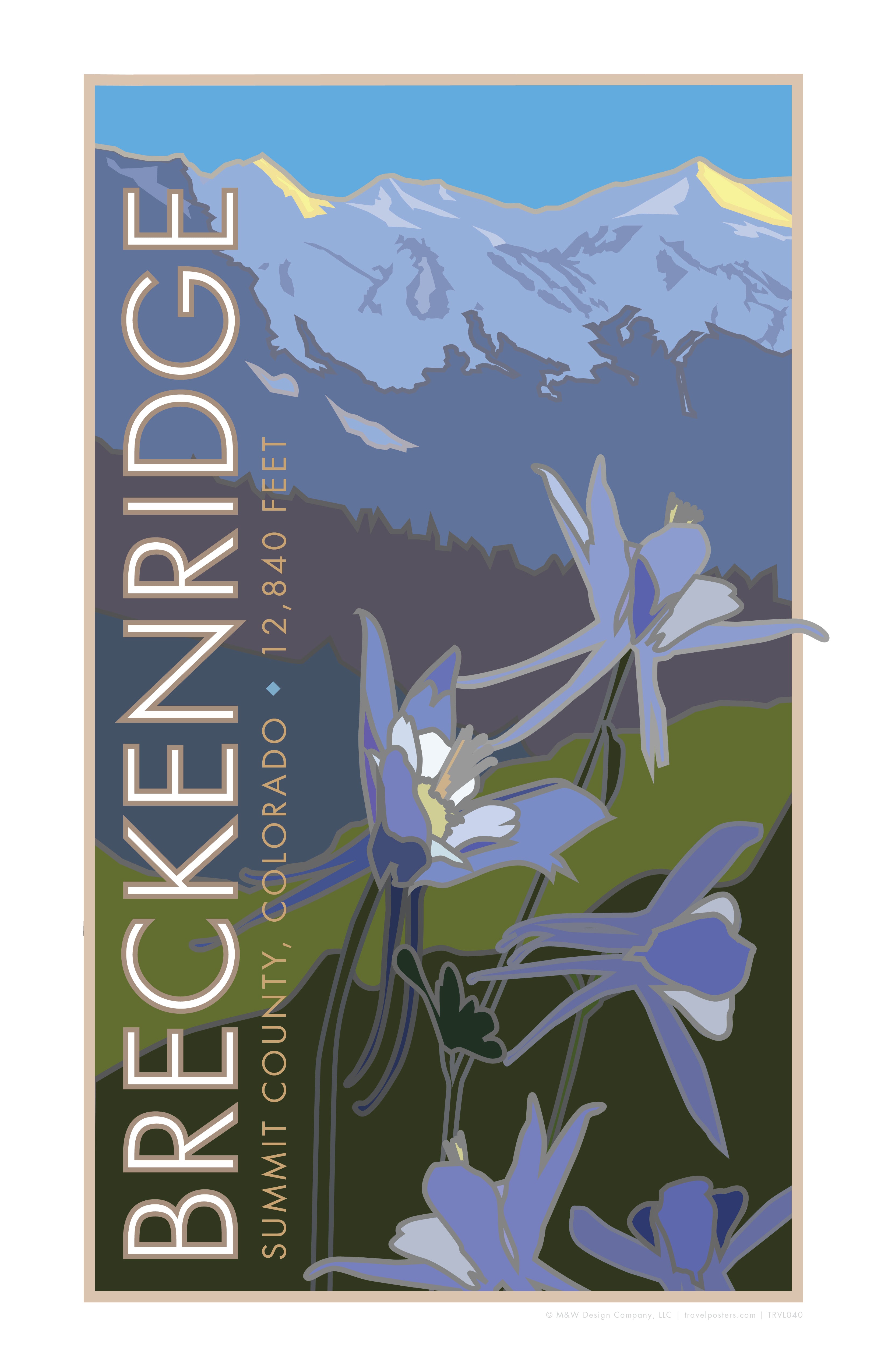 Breckenridge, Colorado - Columbines - Poster – Travel Posters