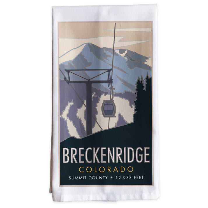 Breckenridge, Colorado, Ski Gondola -Tea Towel – Travel Posters