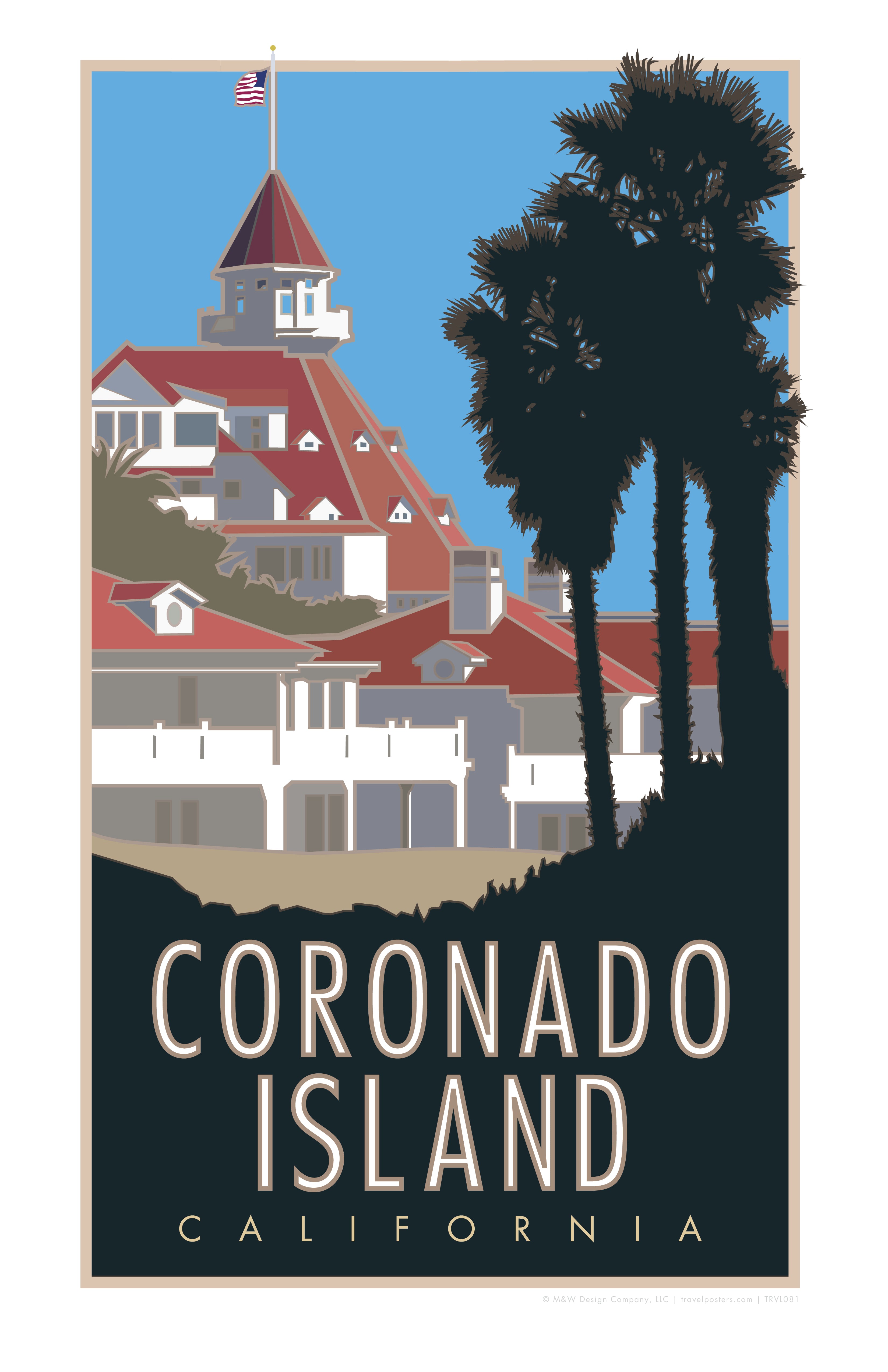 Coronado Island, California - Poster – Travel Posters