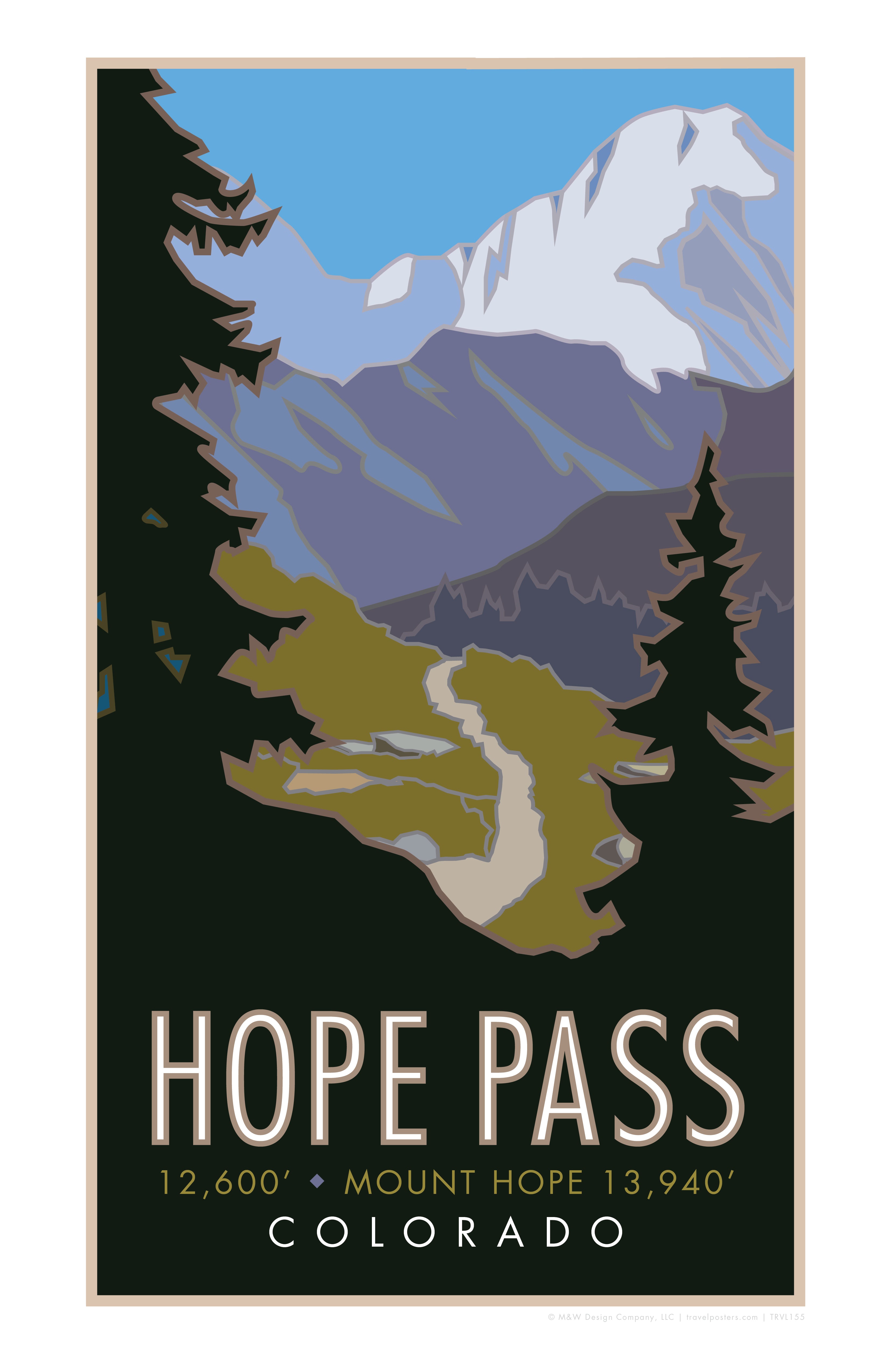 Hope Pass, Colorado - Poster – Travel Posters