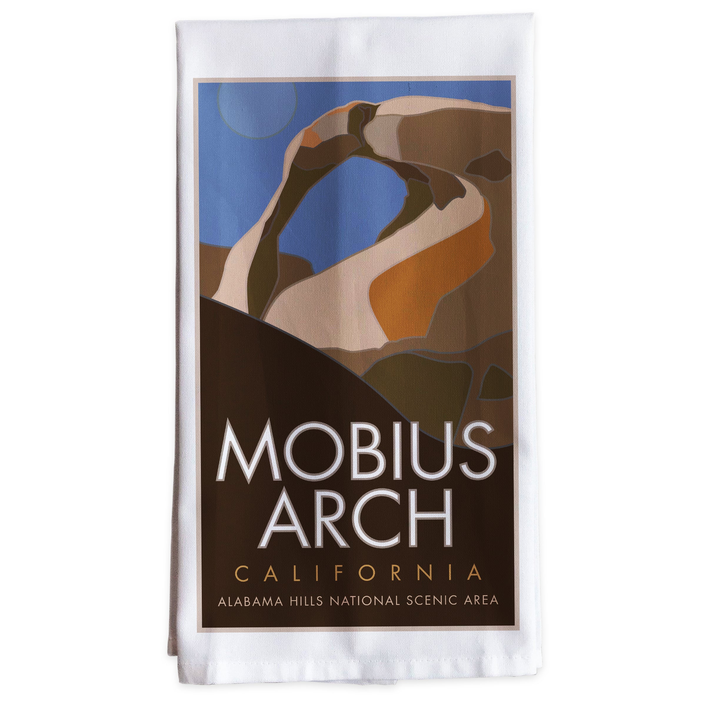 Mobius Arch (Alabama Hills NSA), California -Tea Towel – Travel Posters