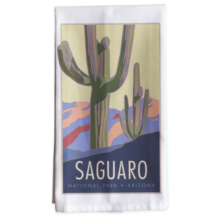 Saguaro National Park, Arizona -Tea Towel – Travel Posters