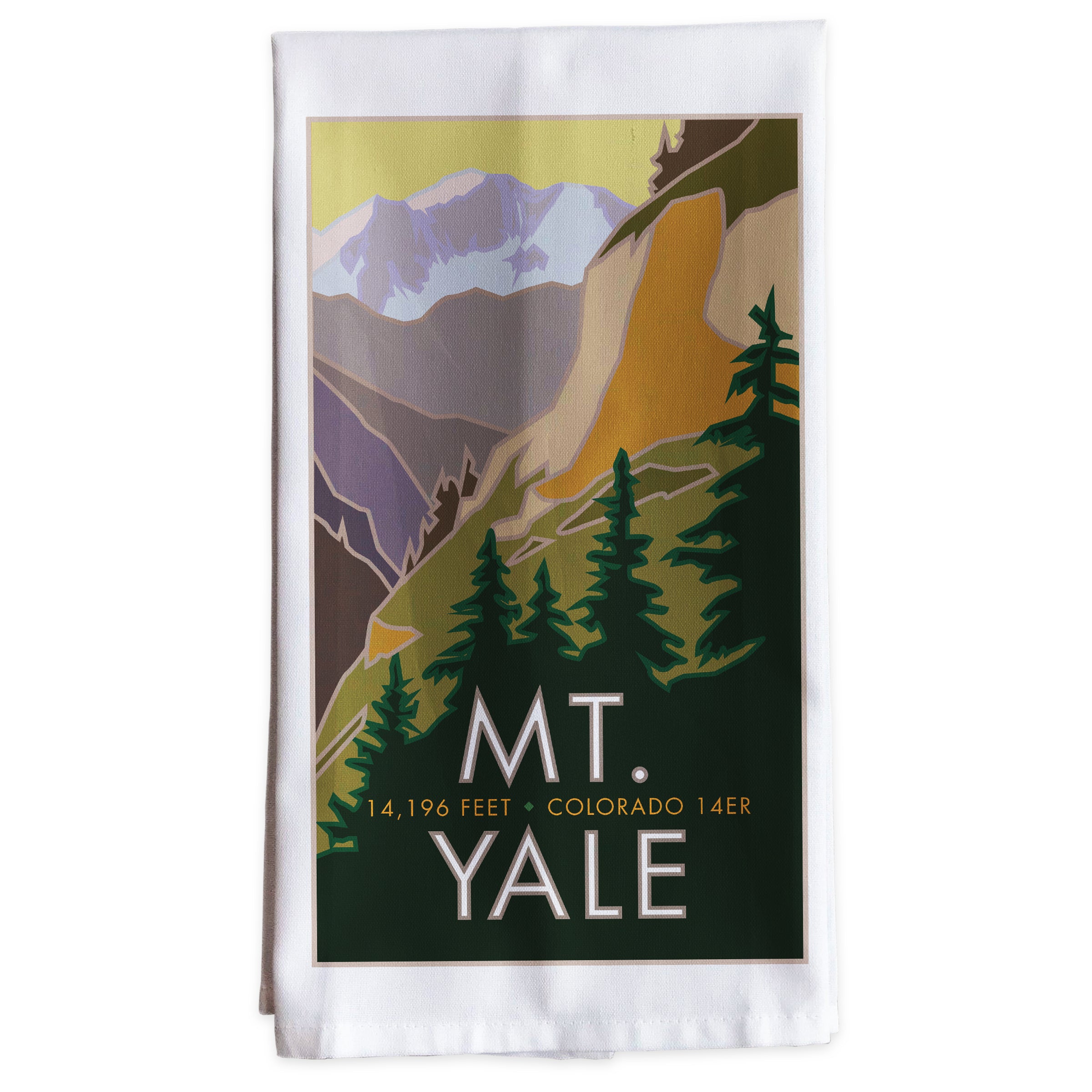 Mt. Yale, Colorado - Colorado 14er -Tea Towel – Travel Posters