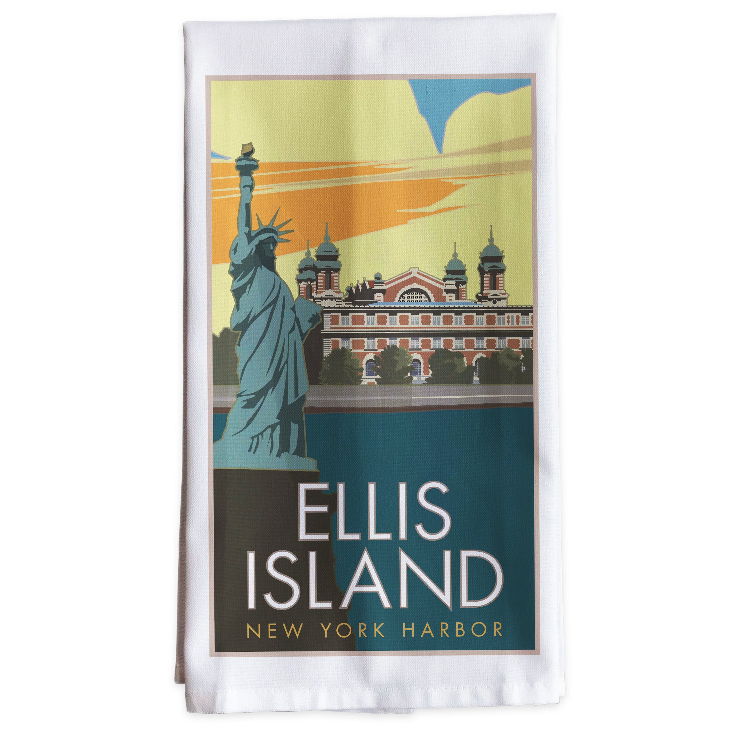 Ellis Island -Tea Towel – Travel Posters