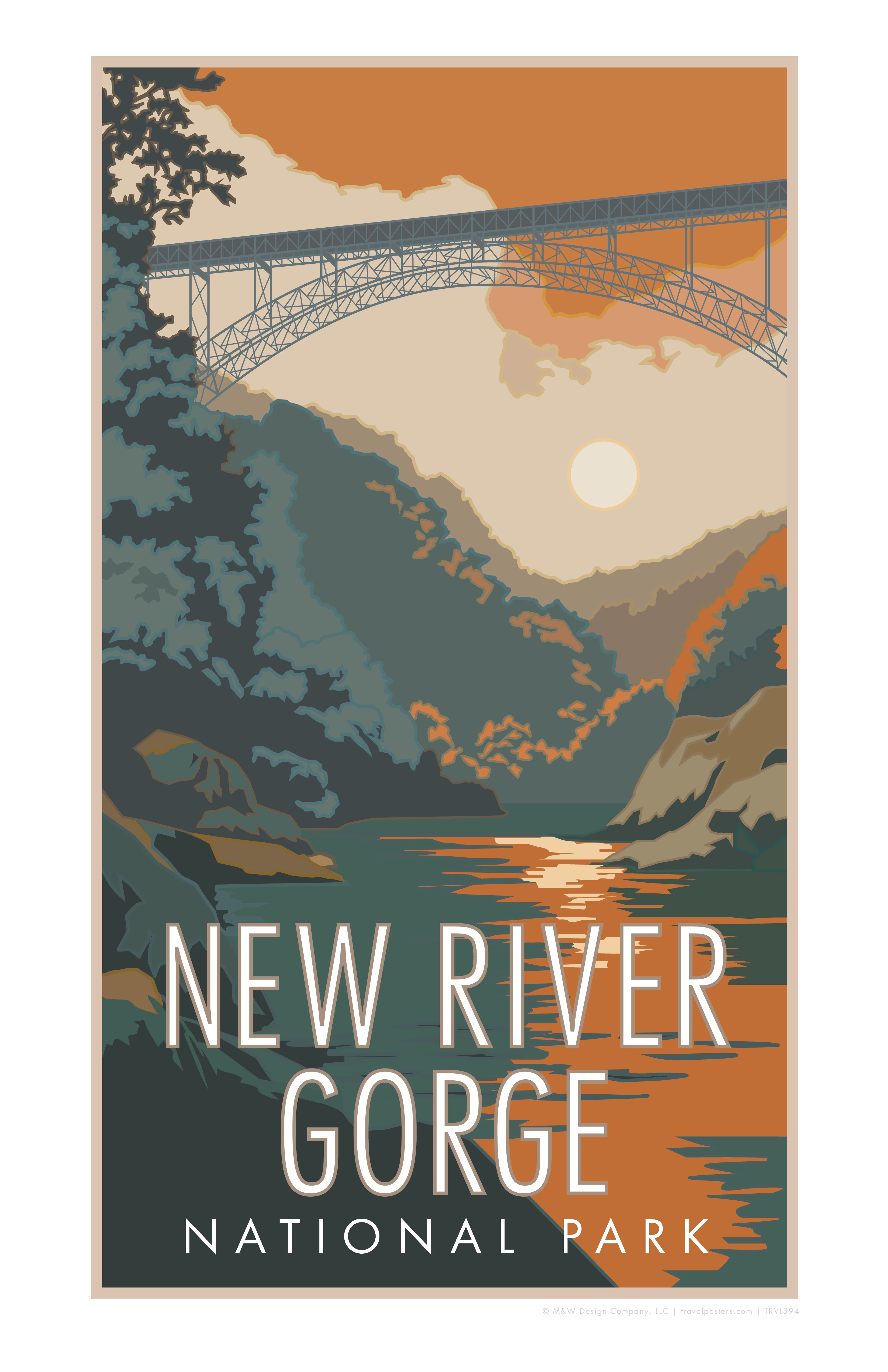 New River Gorge- Poster – Travel Posters