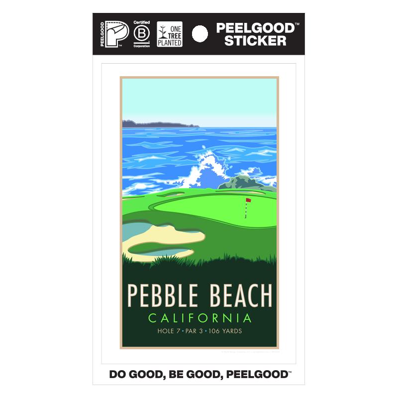 Pebble Beach 7 PeelGood Sticker – Travel Posters